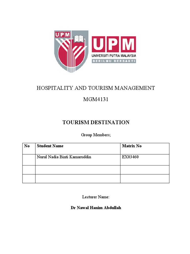 MGM4131 - Tourism Management | PDF | Tourism | Economies