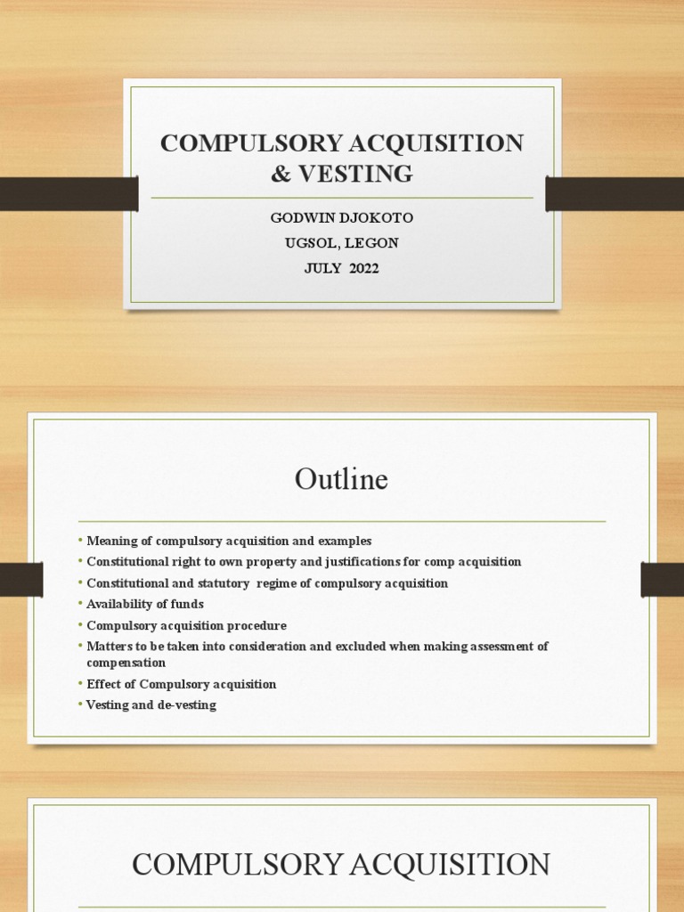 Compulsory Acquisition Ug | PDF