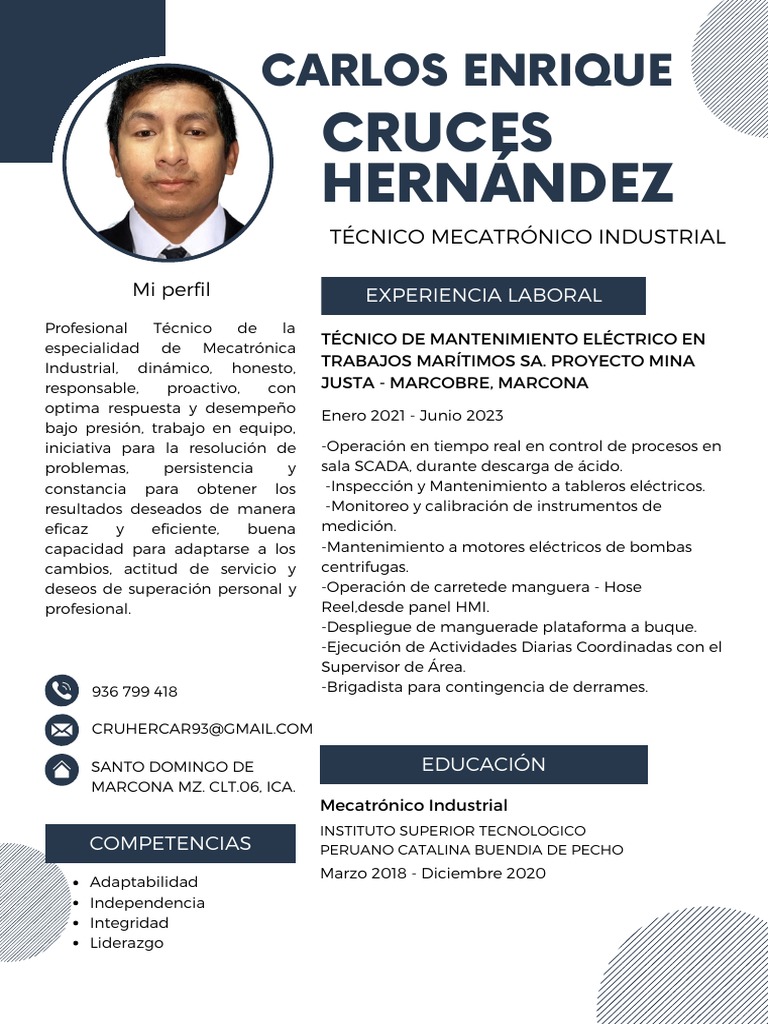 Perfil de Técnico Mecatrónico Industrial | PDF | Business | Ingeniería