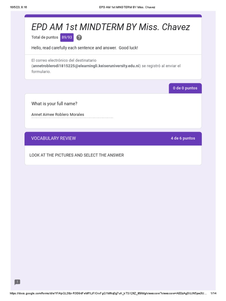 EPD AM 1st MINDTERM BY Miss. Chavez | PDF