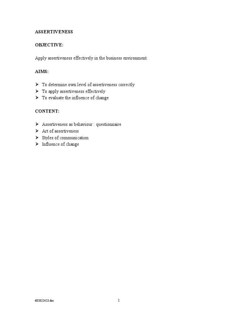 Clo Assertiveness | PDF | Feeling | Anger