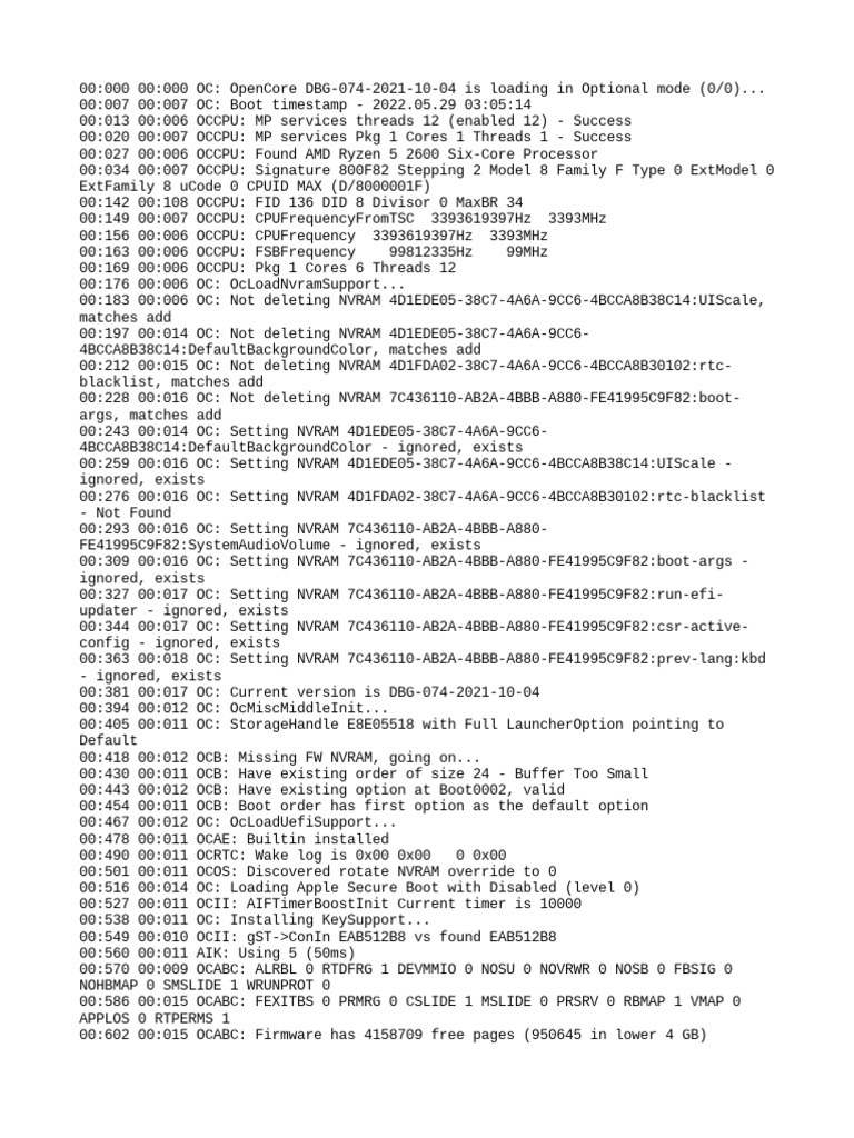 Opencore 2022 05 29 030514 | PDF | Computer File | Booting