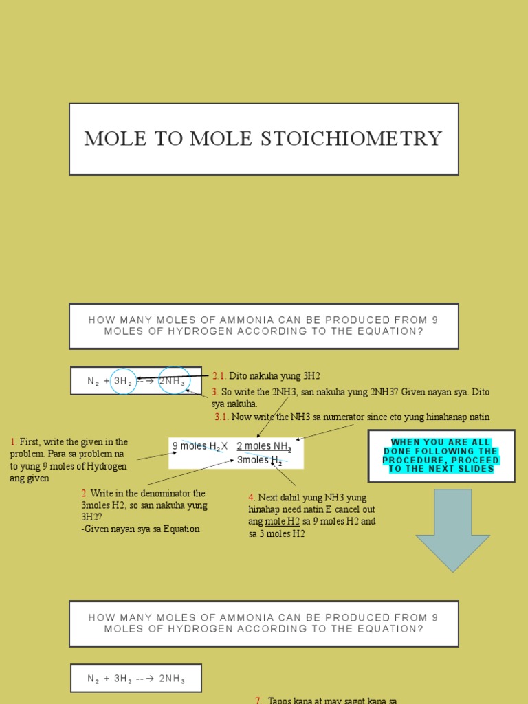Mole-to-Mole Stoichiometry Guide | PDF | Chemical Elements | Chemical ...