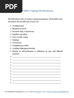 Coping Skills Worksheet | PDF | Thought | Cognitive Science