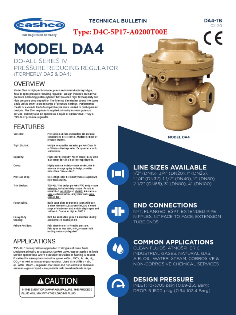 Pressure Reducing Regulator Data Sheet Pdf