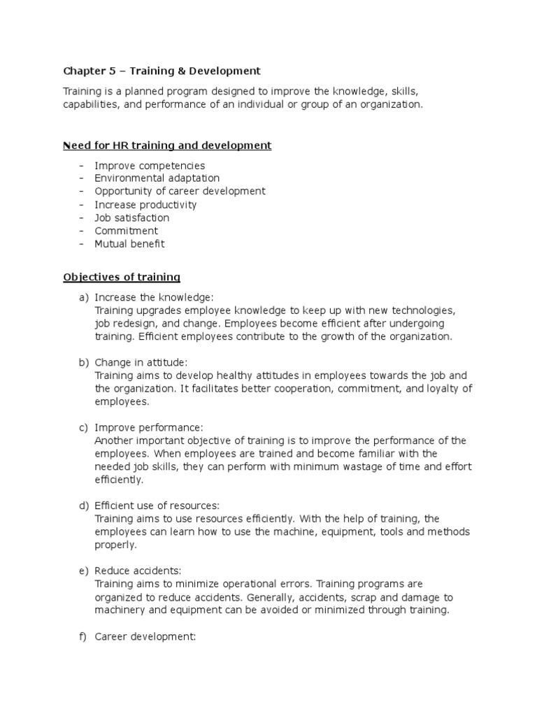 Chapter 5 - Training & Development | PDF | Motivation | Motivational