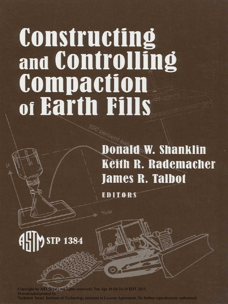 Constructing and Controlling Compaction of Earth Fills | PDF ...