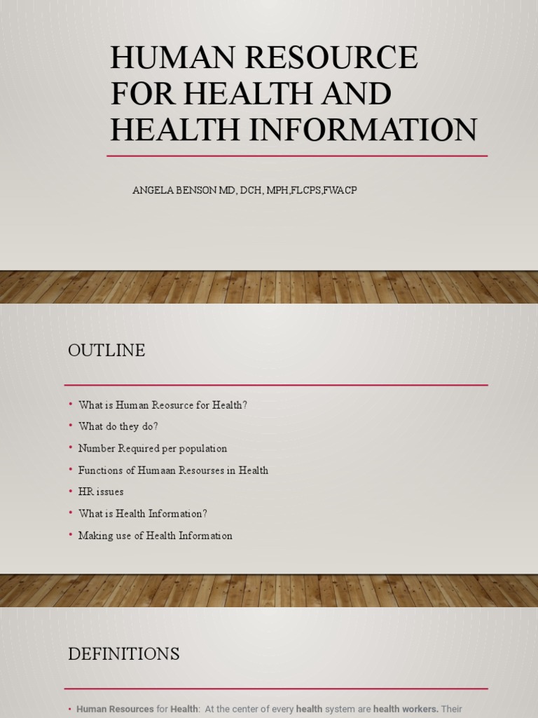 Human Resource For Health & Health Info | PDF