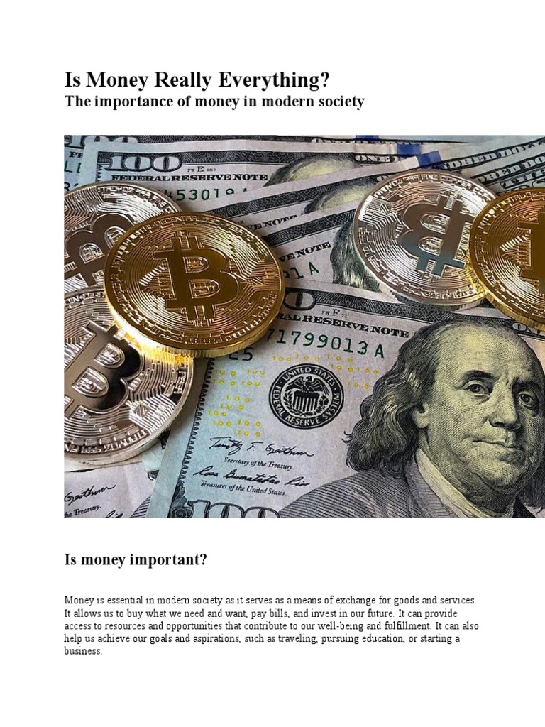 Is Money Really Everything | PDF | Happiness | Contentment