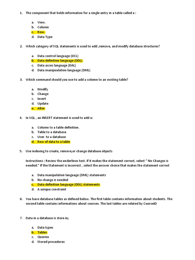 VERSI 4 - Latihan | PDF | Table (Database) | Data Management Software