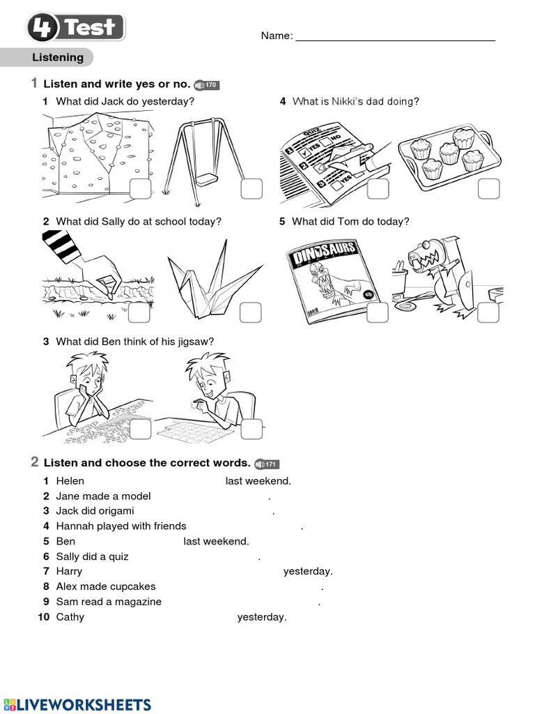 4º. - Test Unit 4 | PDF