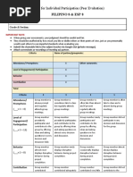 Group Activity Rubrics Criteria | PDF