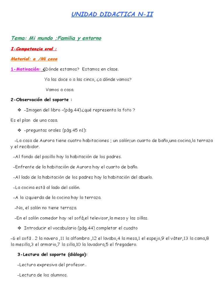 2.familia y Entorno | PDF | Adjetivo | Verbo