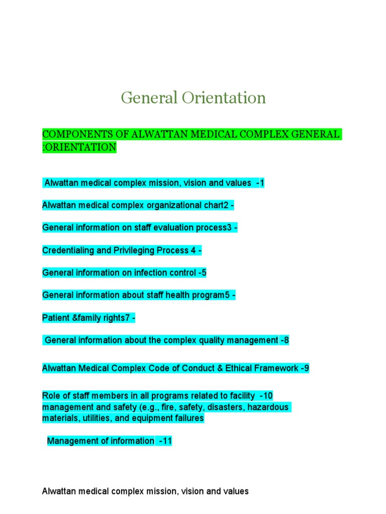General Orientation Program | PDF | Fires | Risk