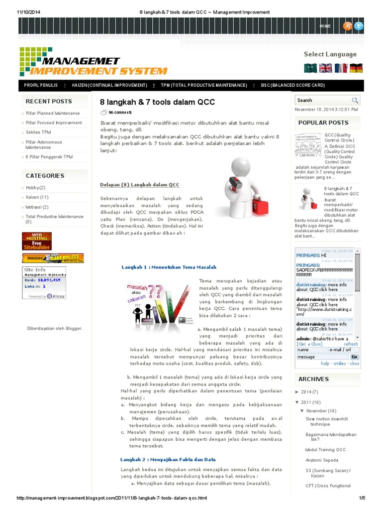 8 Langkah & 7 Tools Dalam QCC Management Improvement | PDF