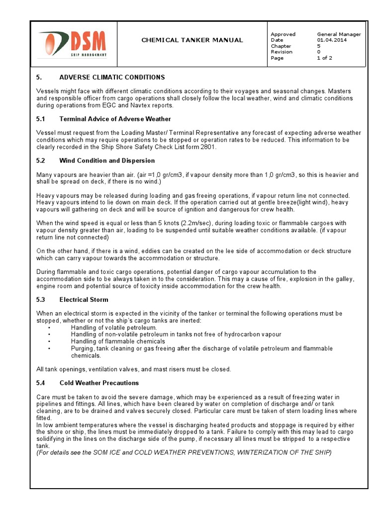 Adverse Climatic Conditions Guidelines | PDF