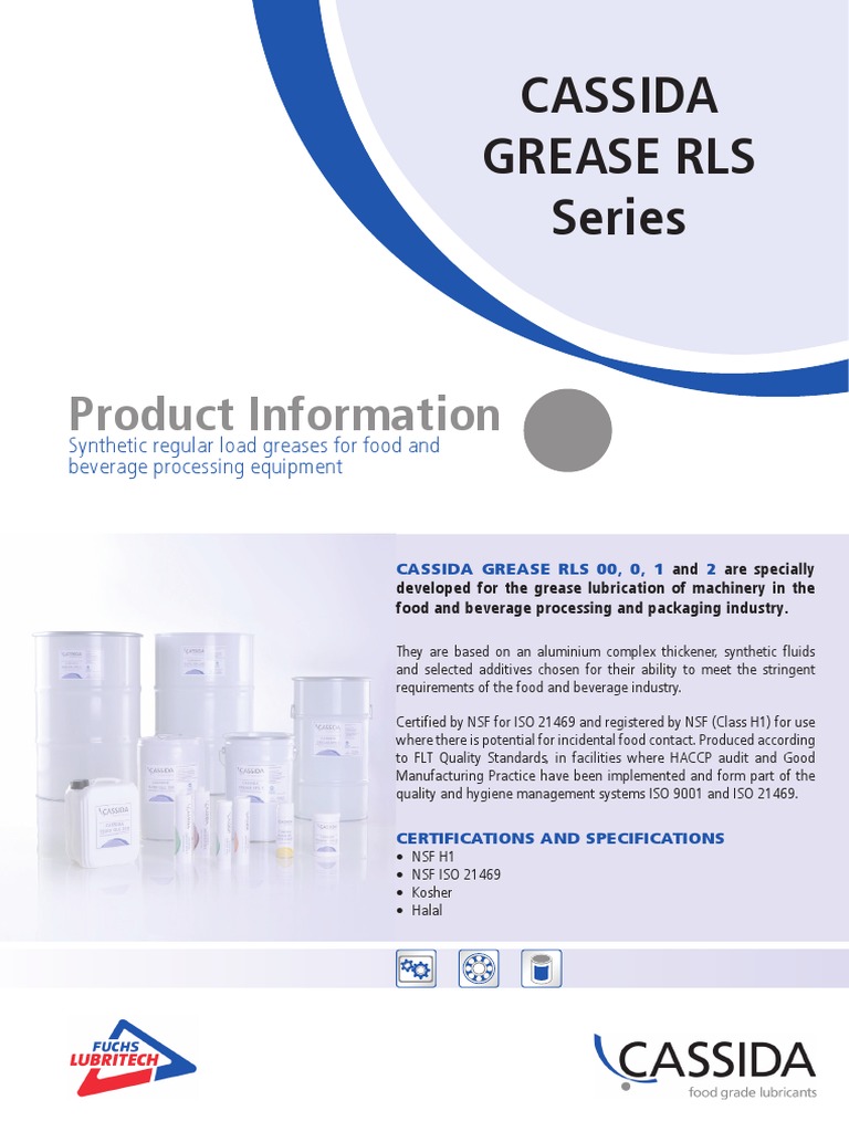 Tds Cassida Grease Rls Series Eng | PDF | Lubricant | Materials