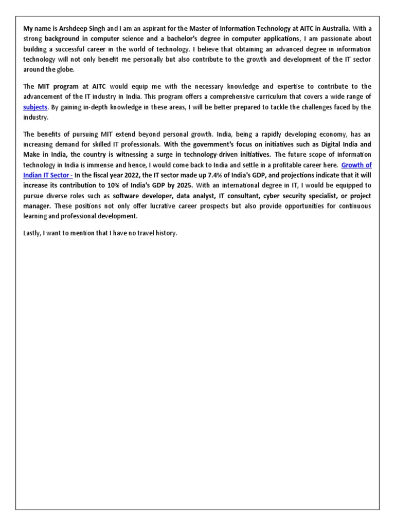 Arshdeep Singh - GTE - AITC - MIT | PDF