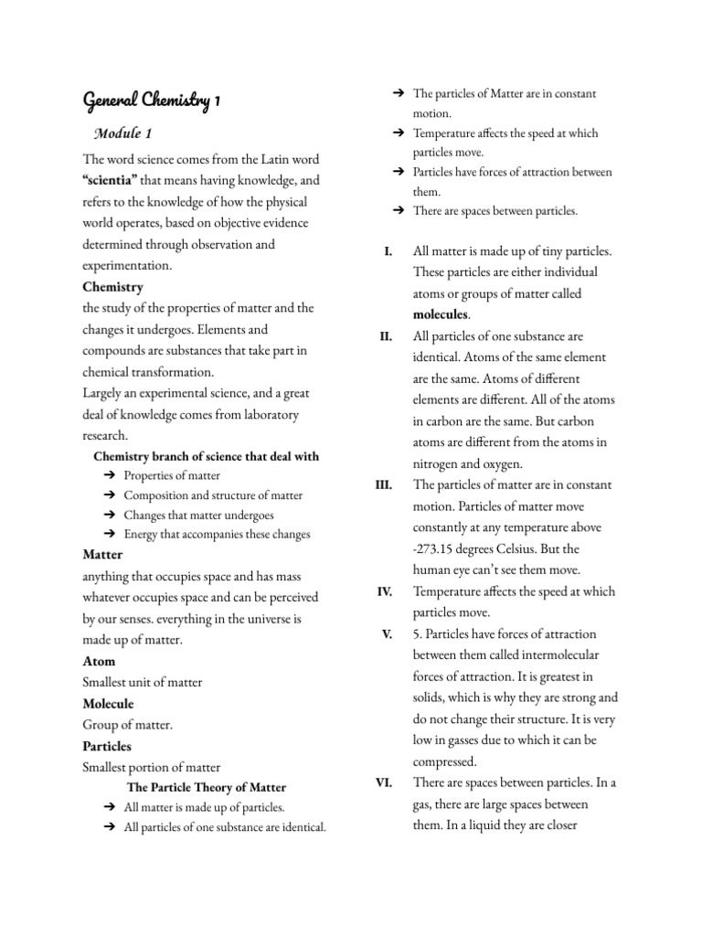 Introduction to General Chemistry Concepts | PDF | Philosophy | Science ...