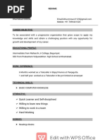 Capgemini Resume Template | PDF | Software | Computing
