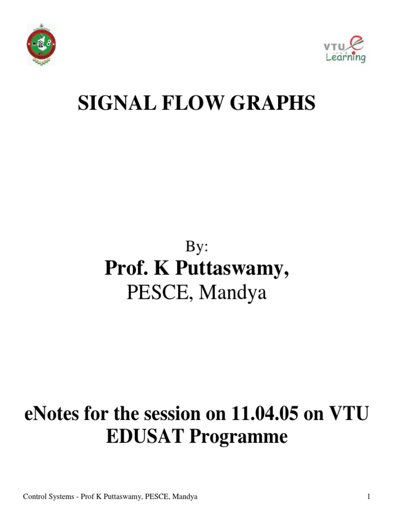 Basics of Control - Signal Flow Graphs | PDF | Mathematics | Systems Theory