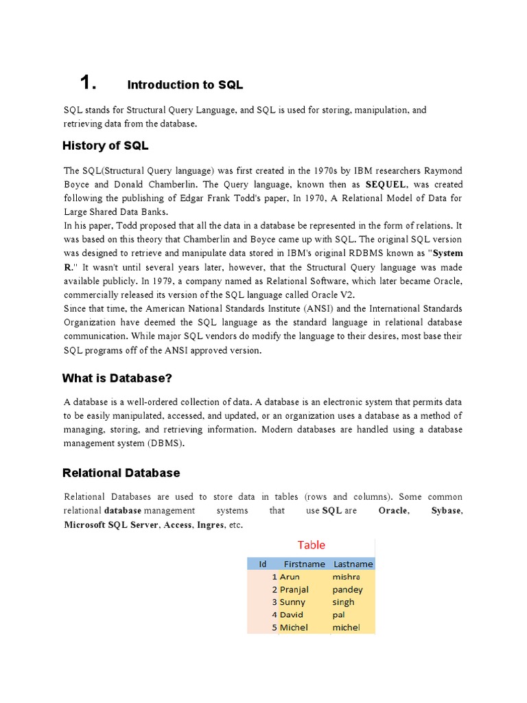 Mysql Part 1 | PDF | Relational Database | Sql Mysql Part 1 | PDF | Relational Database | Sql