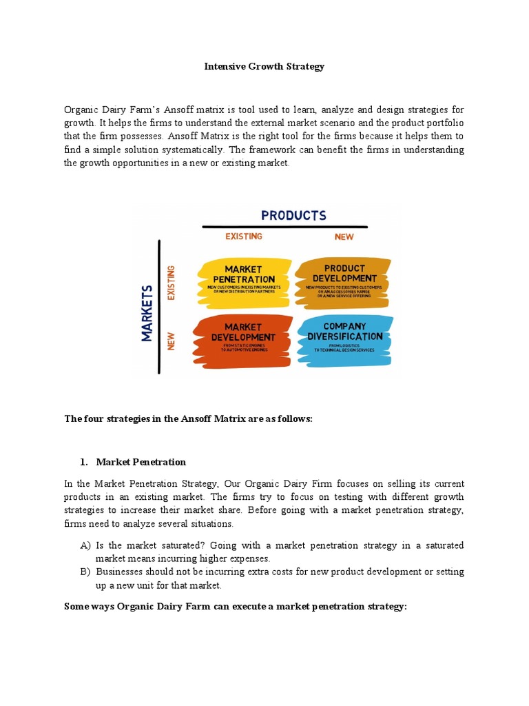 Intensive Growth Strategy | Download Free PDF | Supply Chain | Retail