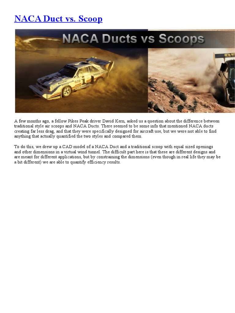 NACA Duct Vs | PDF | Classical Mechanics | Mechanical Engineering