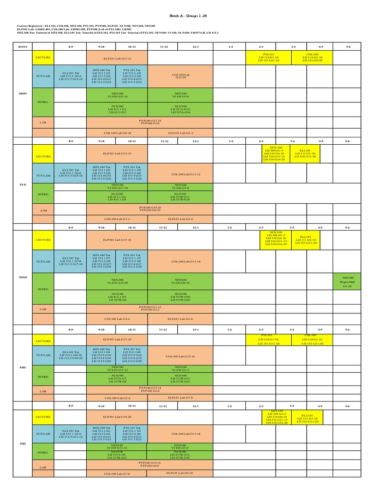 FY - UG Class Schedule 2023-24 - 1690422405 | PDF | Global Politics | Diplomacy