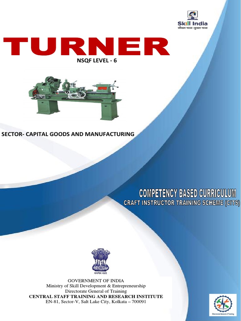 CITS Turner NSQF 6 | PDF | Grinding (Abrasive Cutting) | Numerical Control