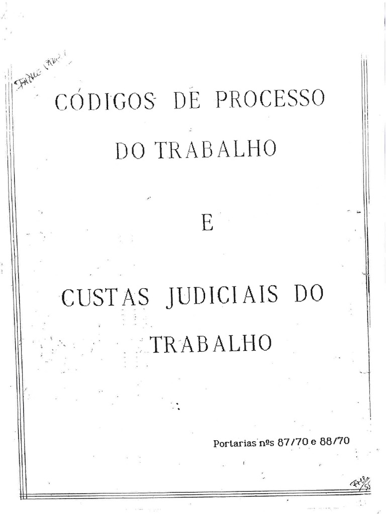 Codigo de Processo Do Trabalho e Codigo de Custas de Trabalho | PDF