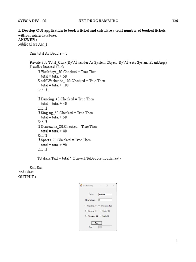 126VBDOTNET | PDF | Computer Programming | Computing