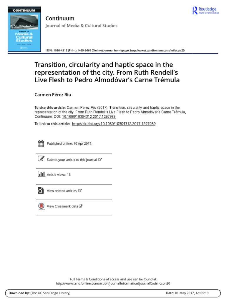 Transition, Circularity and Haptic Space in The Representation of The ...