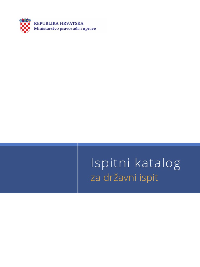 Ispitni Katalog Za Drzavni Ispit_studeni 2022 | PDF