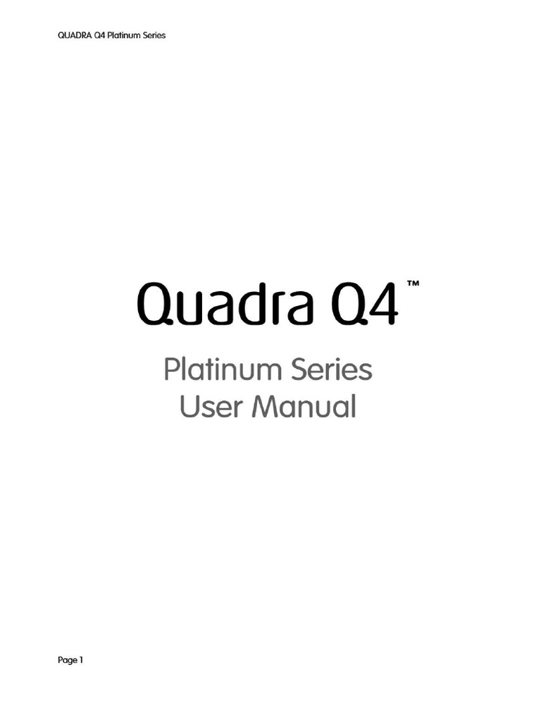 Manual Quadra Q4 Platinum | PDF | Optical Filter | Optics