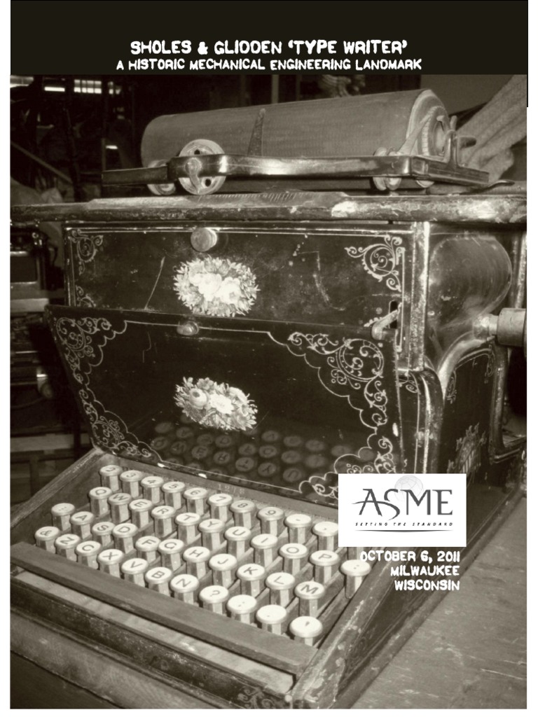 Sholes & Glidden Typewriter History | PDF | Typewriter | Text