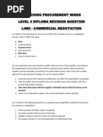CIPS L4M3 Exam Practice Questions | PDF | Procurement | Service Level ...