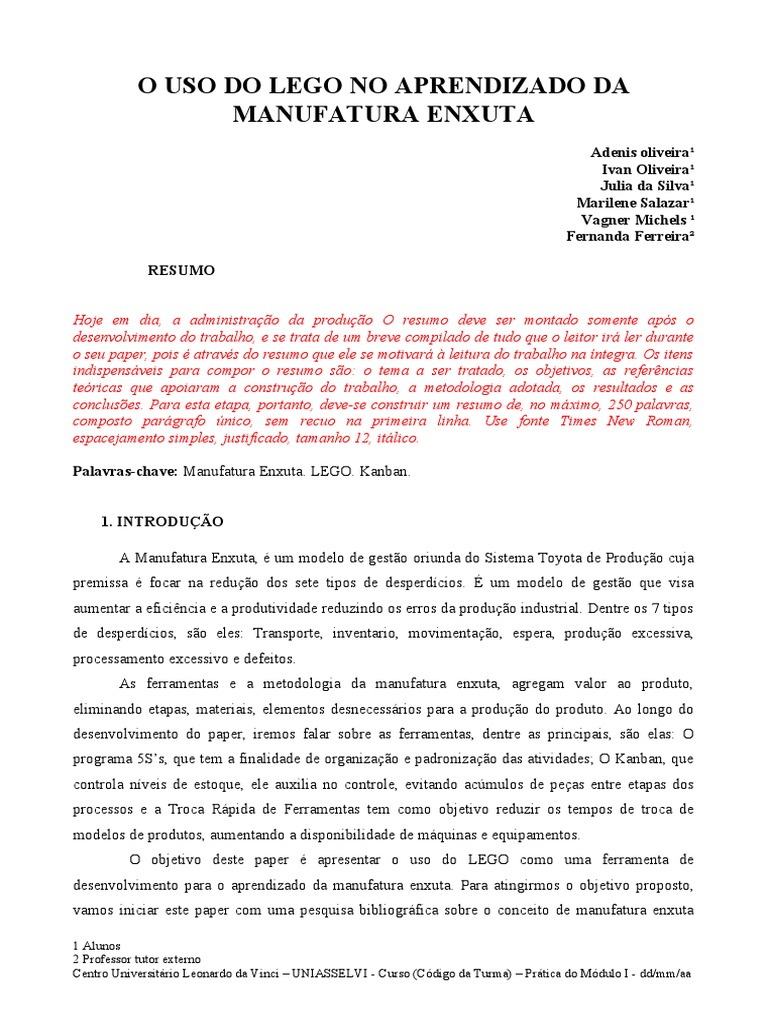 2 - Word Com Modelo de Paper (1) - 1 | PDF