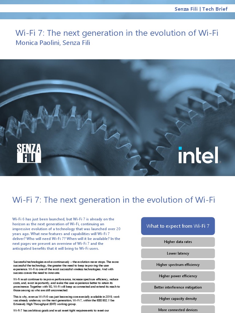 SenzaFili IntelTB Wi Fi7 The Next Generation in The Evolution of Wi Fi ...