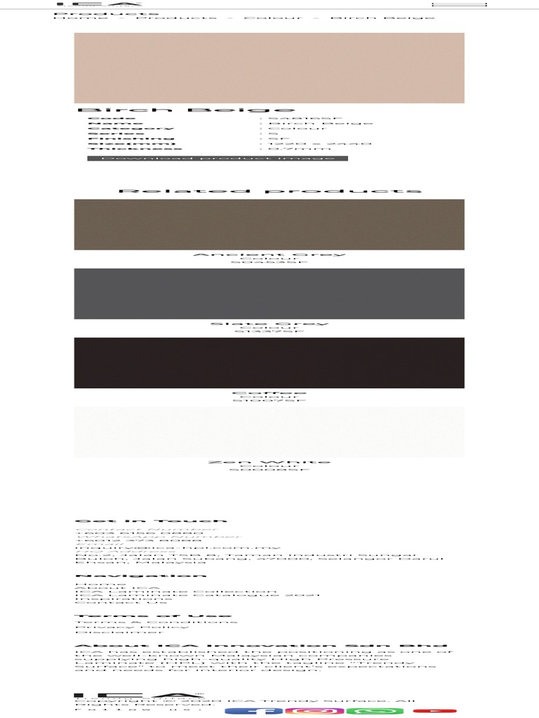 Birch Beige HPL Sheet Details | PDF