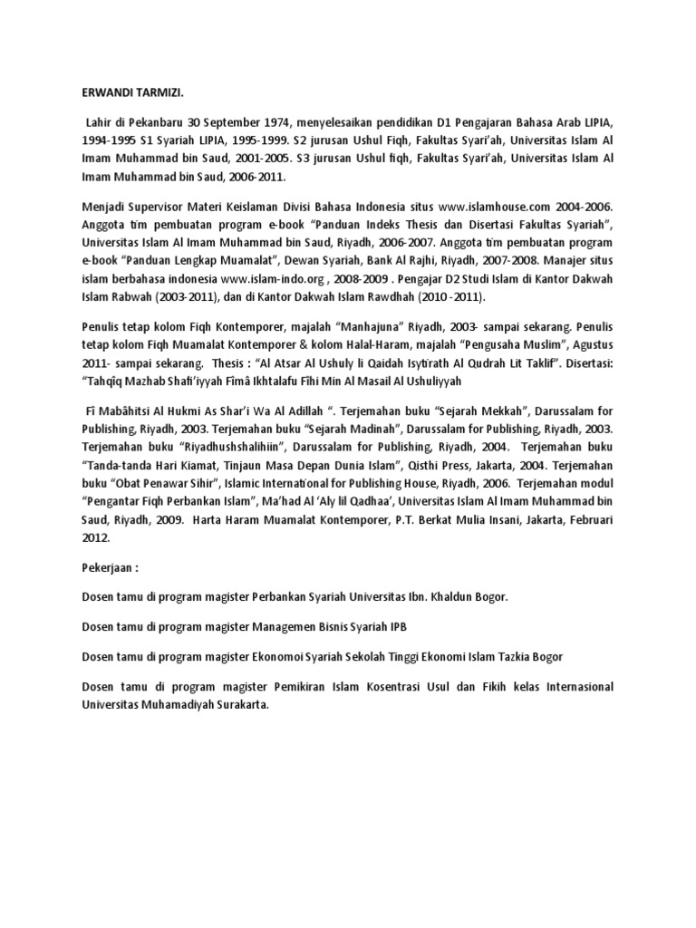 Biografi Ustaz Dan Kyai Kontemporer | PDF