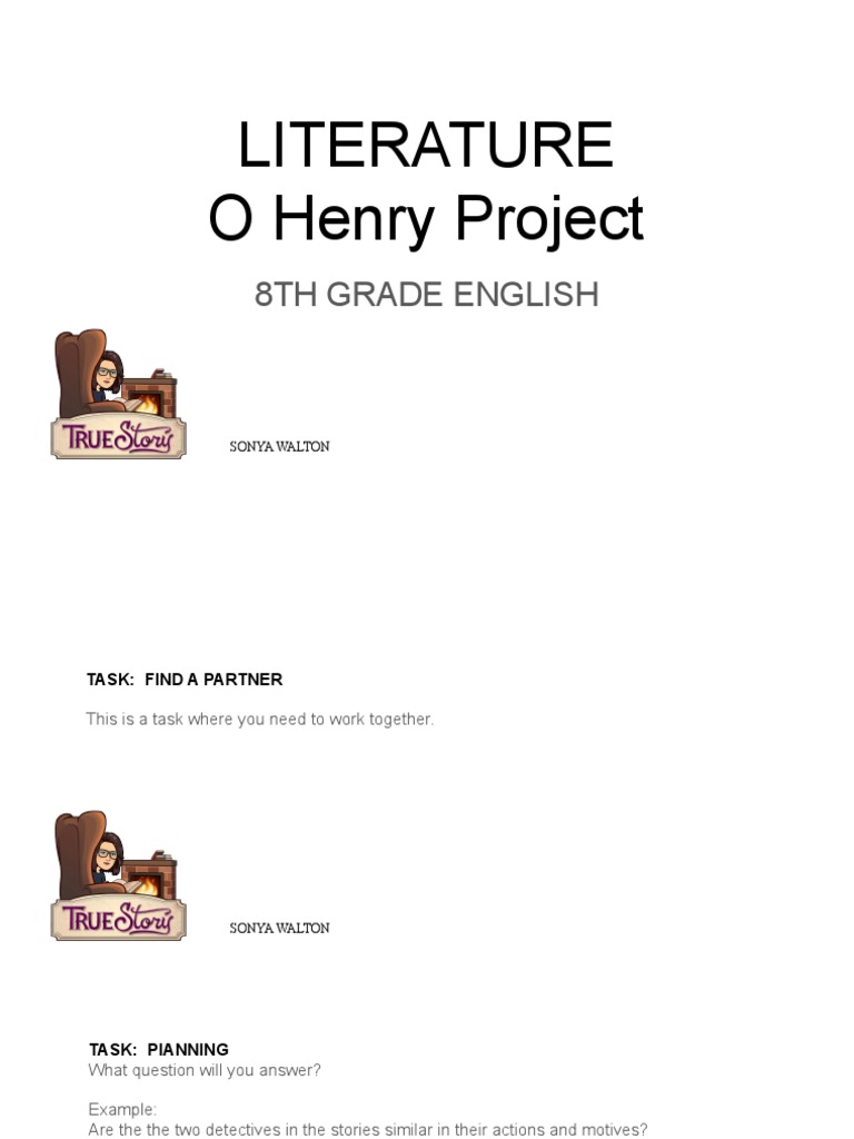 O. Henry Project Presentation Guide | PDF | Microsoft Power Point ...