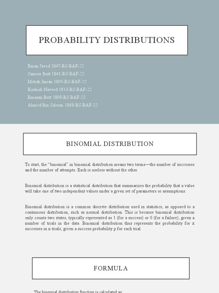 Probability Distributions | PDF