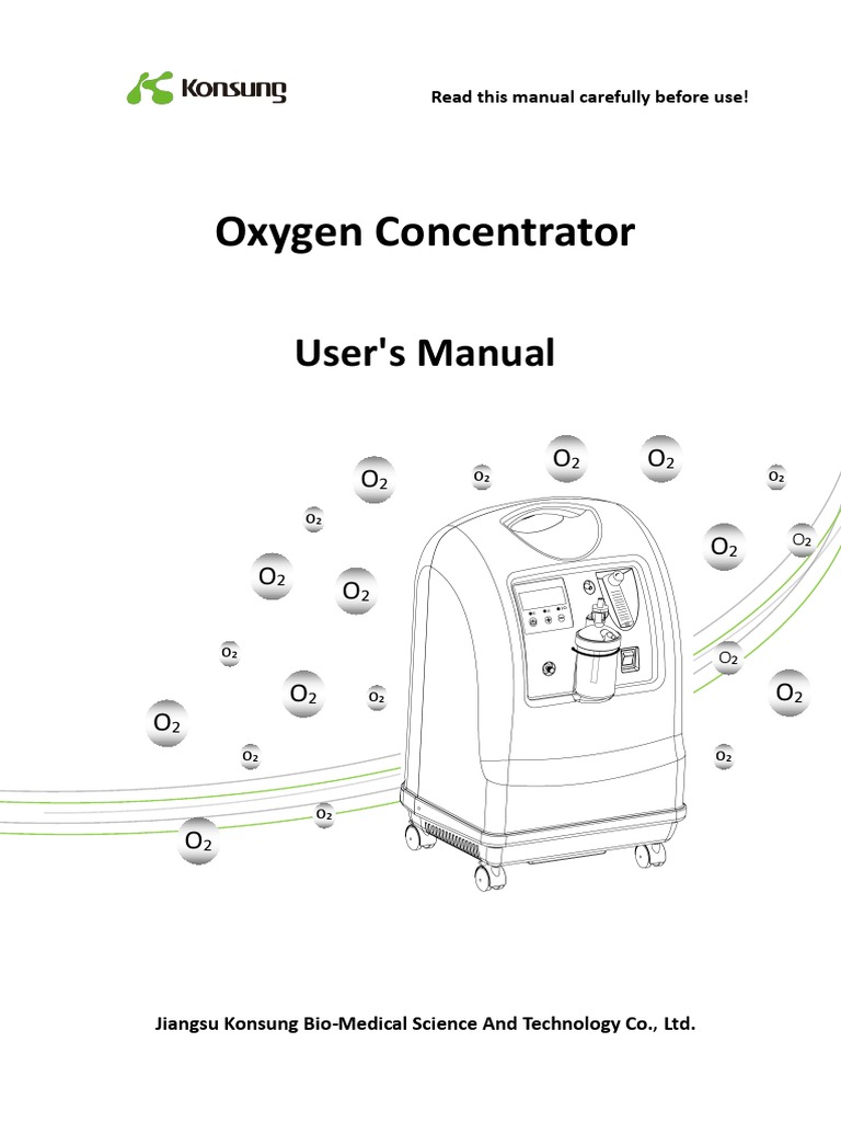 Kon Sung KSOC5 Oxygen Concentrator User Manual | PDF