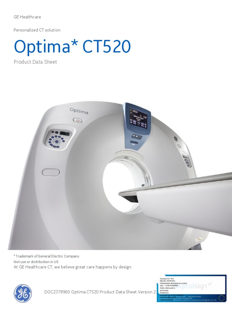 Optima 520 - Datasheet New | PDF | Ct Scan | Solid State Drive