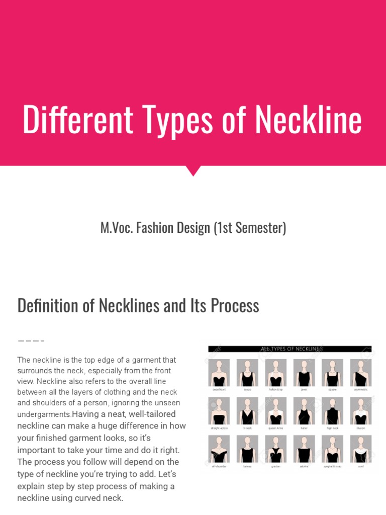 Guide to Different Neckline Types | PDF | Seam (Sewing) | Sewing