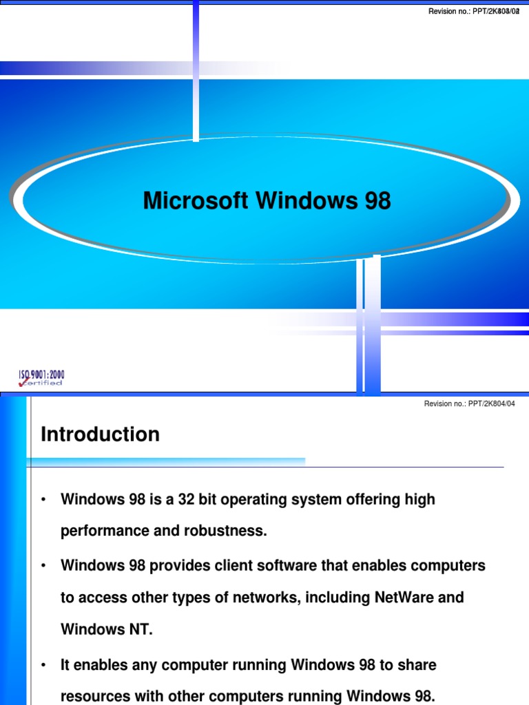 06 Microsoft Windows 98 | PDF | Microsoft Windows | Computer Science