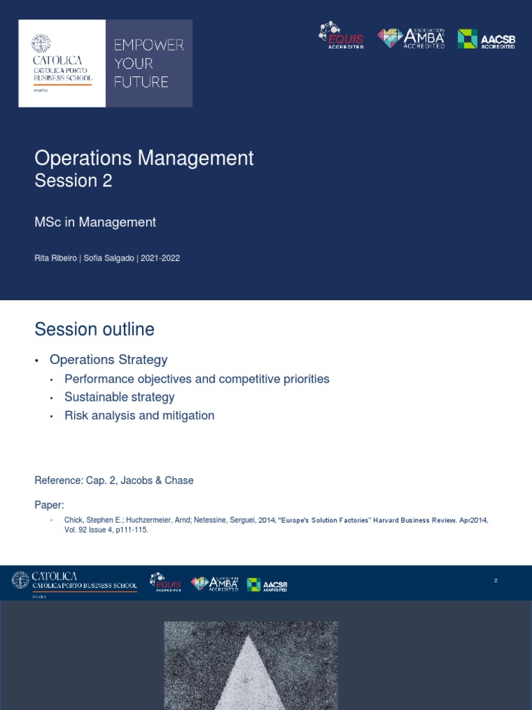 2021 22 OM MSC MNG Session2 | PDF | Risk | Operations Management