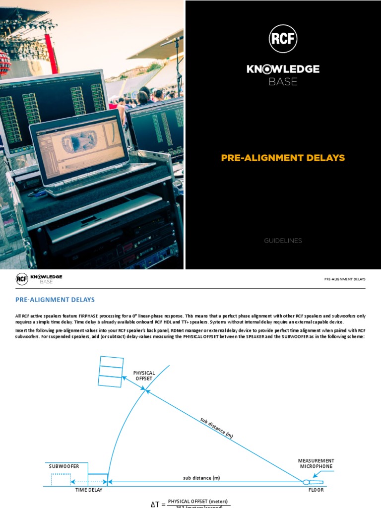Pre-Alignment Delays v.1.1 - Guide EN | PDF | Phase (Waves) | Loudspeaker