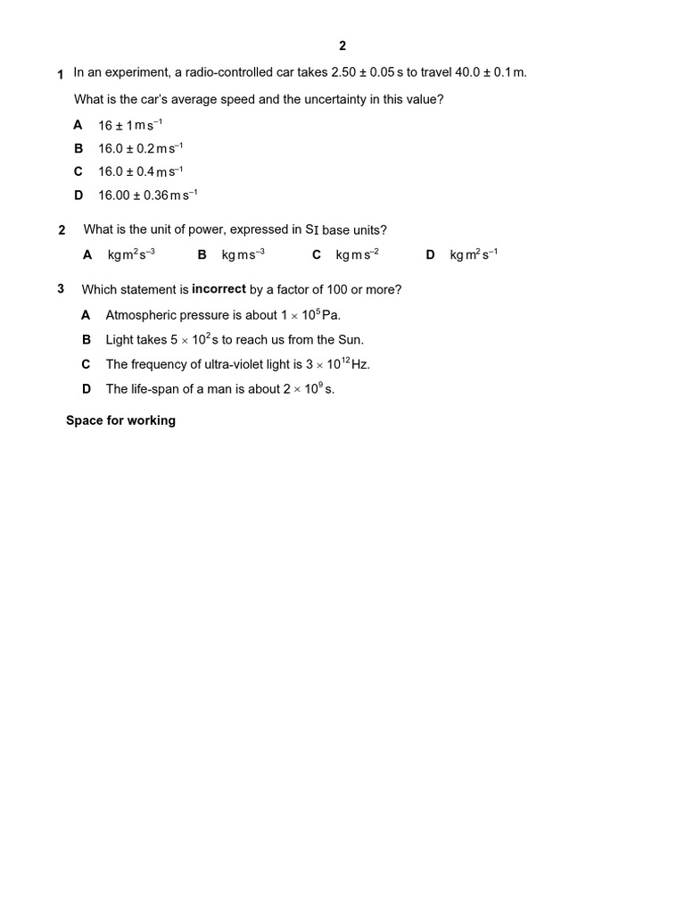 9702 s13 QP 13 | PDF | Force | Density